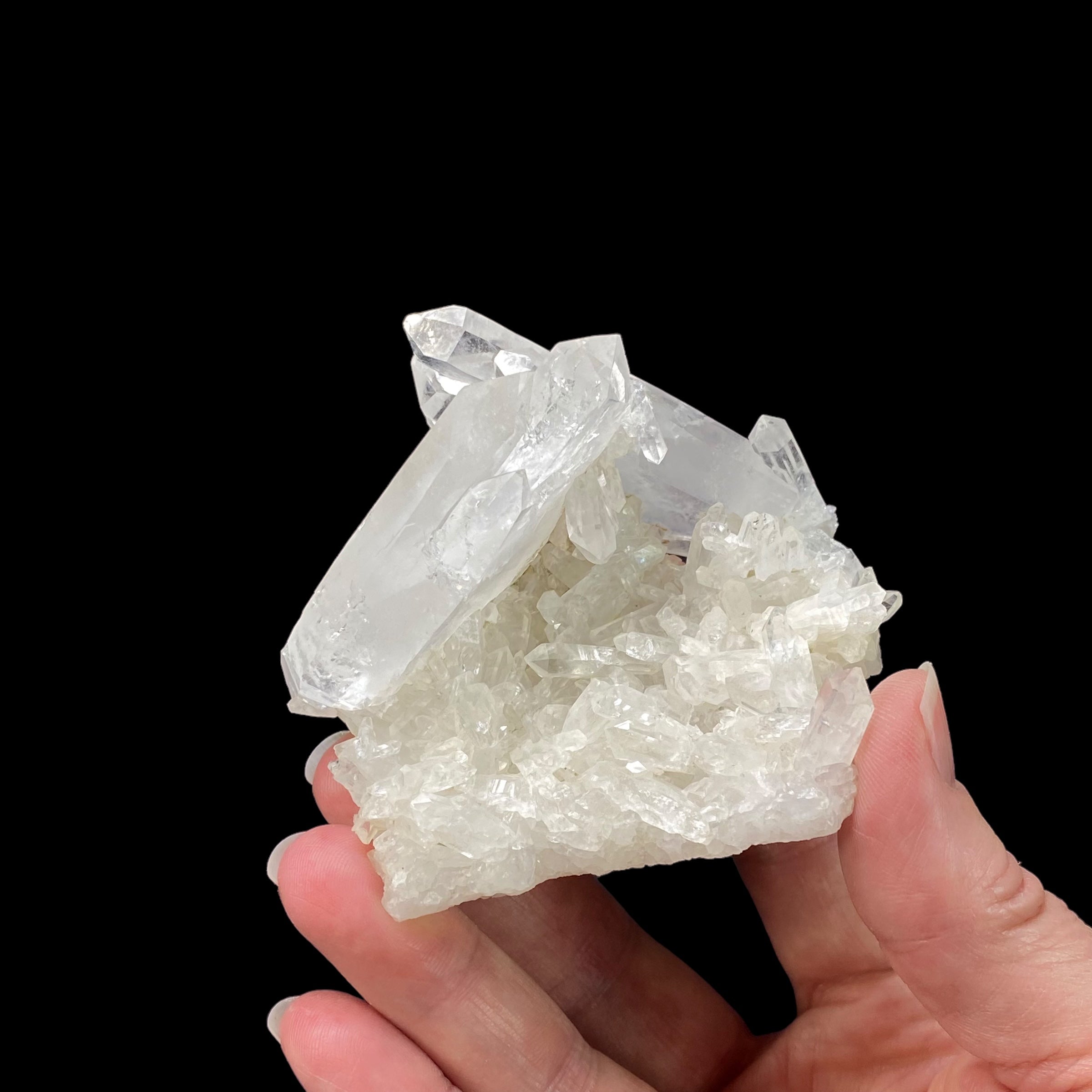 Tabular Faden Quartz & Prismatic Quartz Crystal Cluster