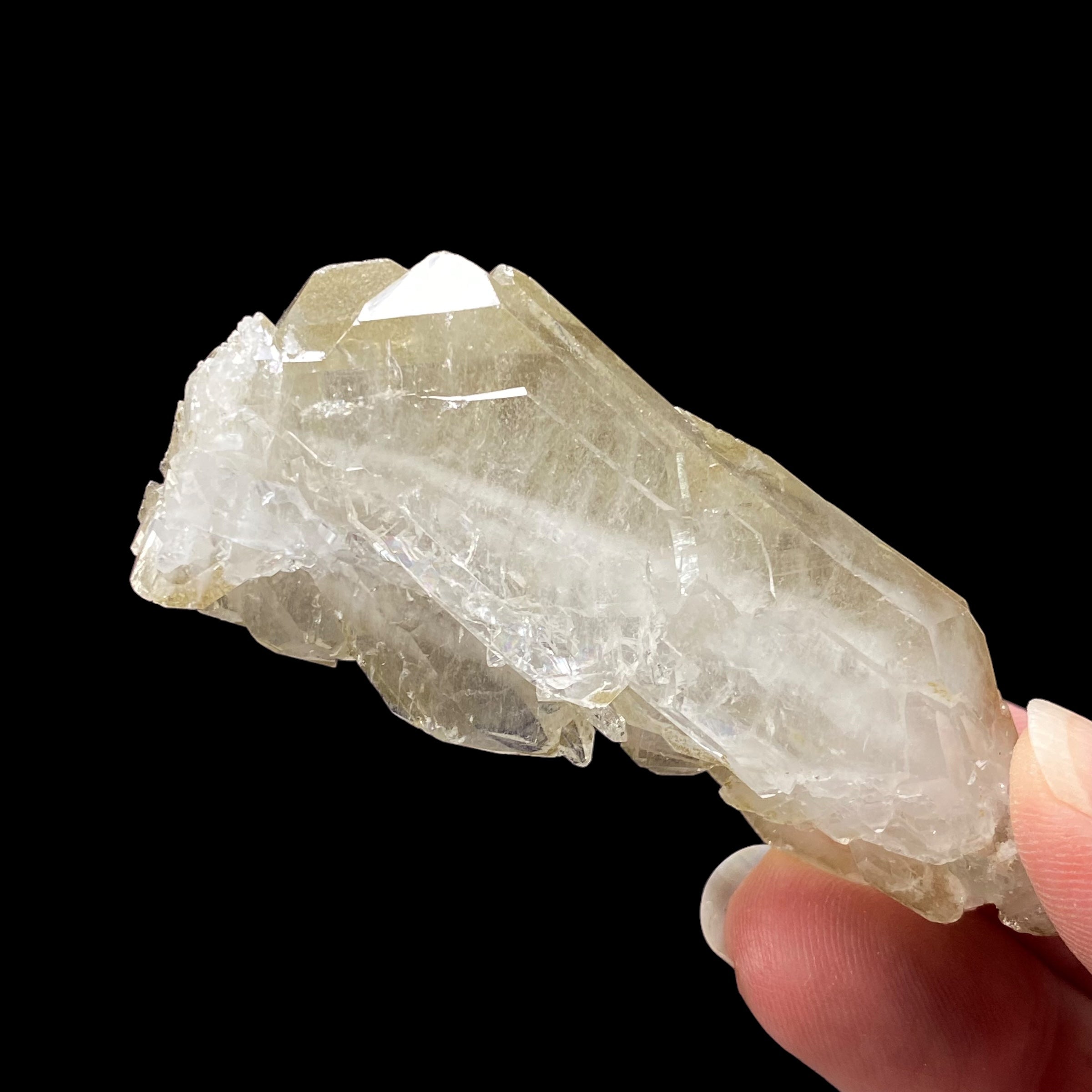 Golden Tabular Faden Quartz Crystal Cluster