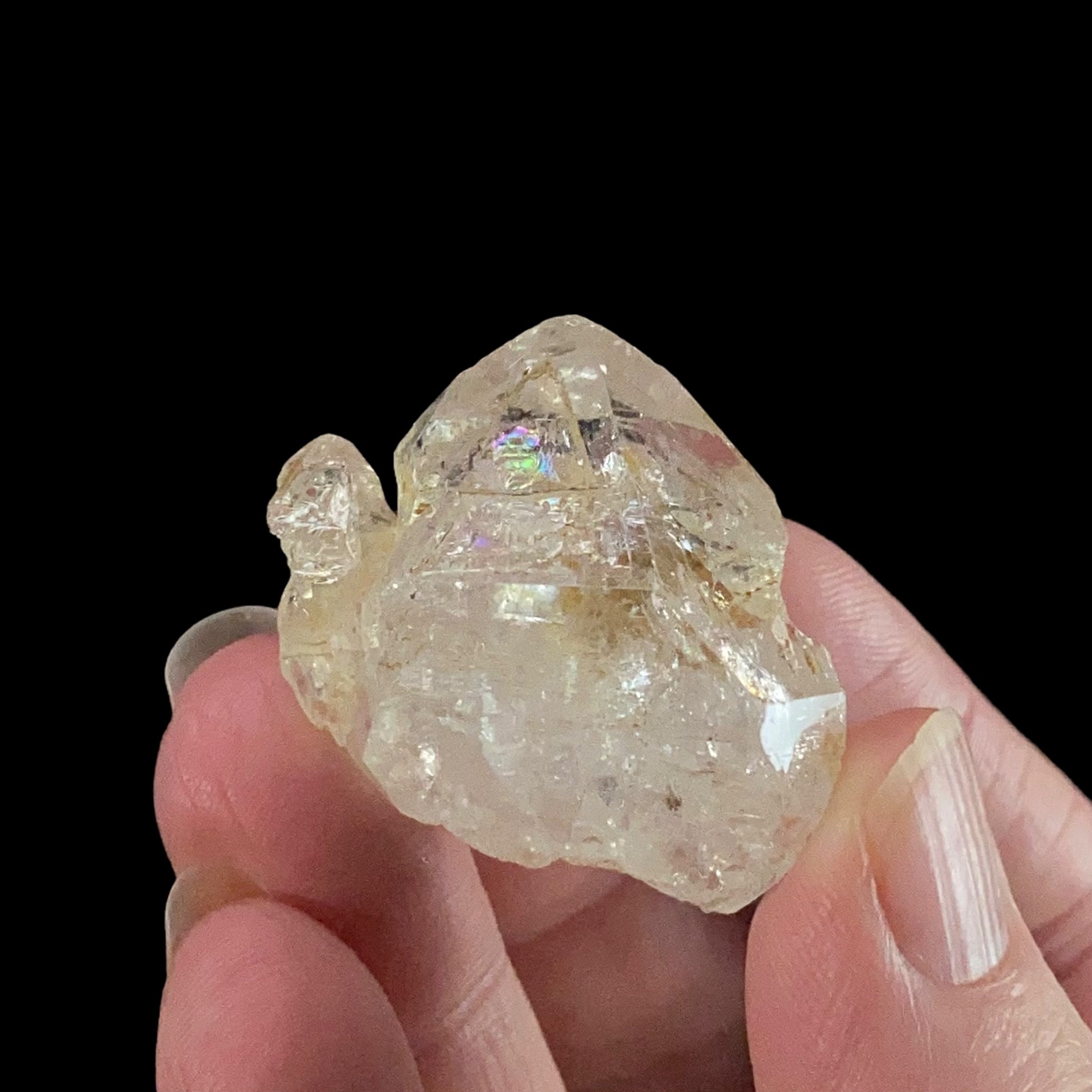 Fenster Window Quartz Crystal with Rainbows & Record Keeper